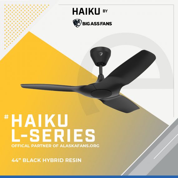 [Elaska] ESKYE 15" Corner DC Ceiling Fan (Black Dark Wood / Silver ...