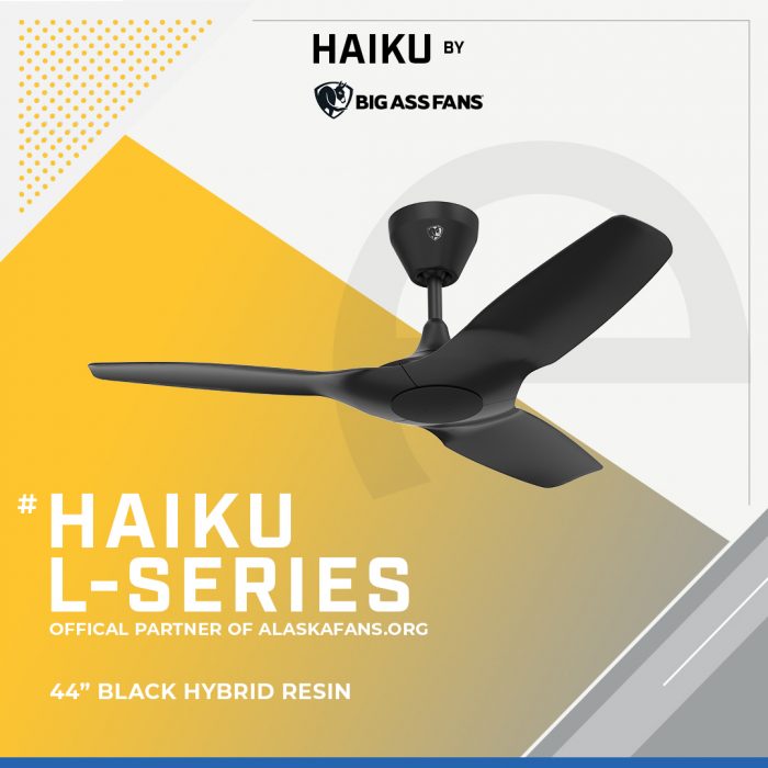 [HAIKU] L-Series 44" DC Ceiling Fan Black Hybrid Resin | Alaska Fan ...